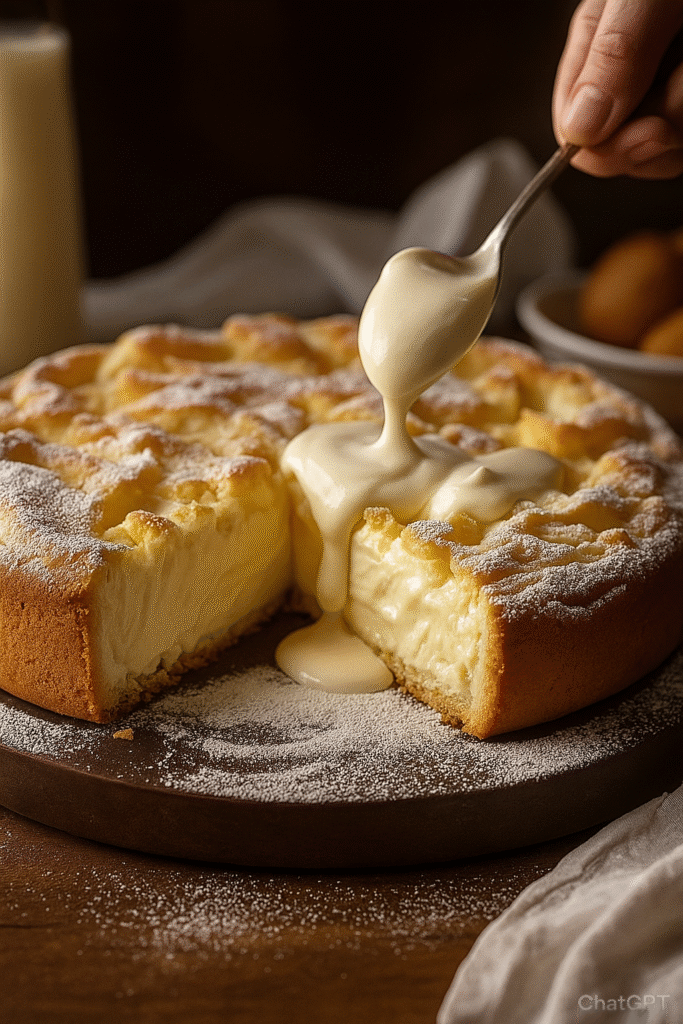 Fluffy Creamy Cheesecake with Powdered Sugar Topping - Shuseth Recipes